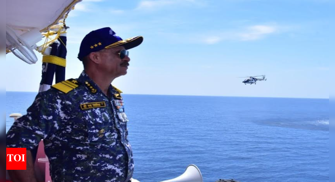 Indian Coast Guard director general reviews exercises at sea | Chennai ...
