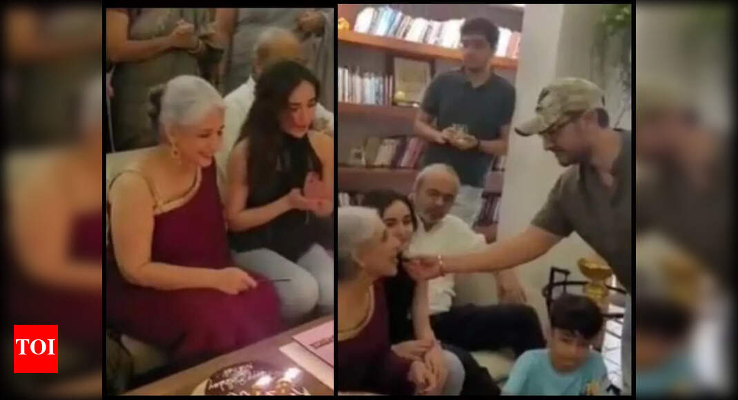 Aamir Khan celebrates sister Nikhat Hegde's 60th birthday with kids ...