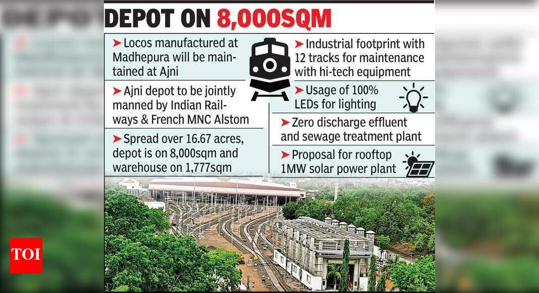 Ajni: Nagpur: Stage set for commissioning of 12,000 HP locomotive ...