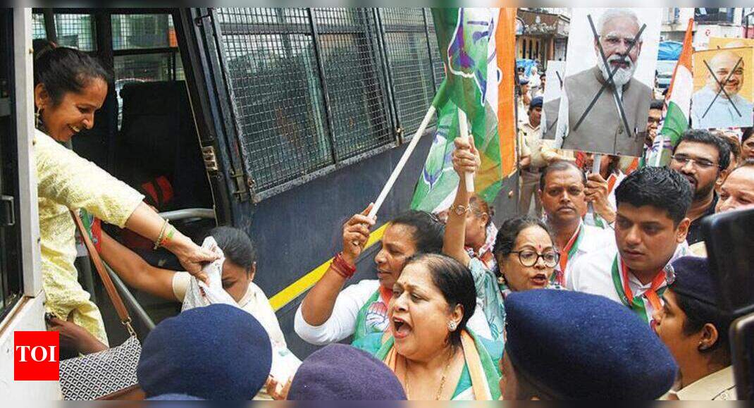 Cong workers detained during protest march | Goa News - Times of India