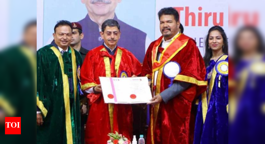 Director Shankar receives an honorary doctorate; says it's a huge ...