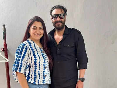 Khushbu catches up with Ajay Devgn | Tamil Movie News - Times of India
