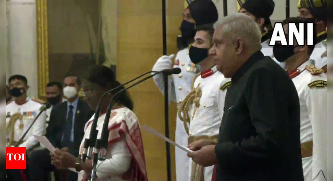 Jagdeep Dhankhar sworn in as 14th Vice-President of India | India News ...