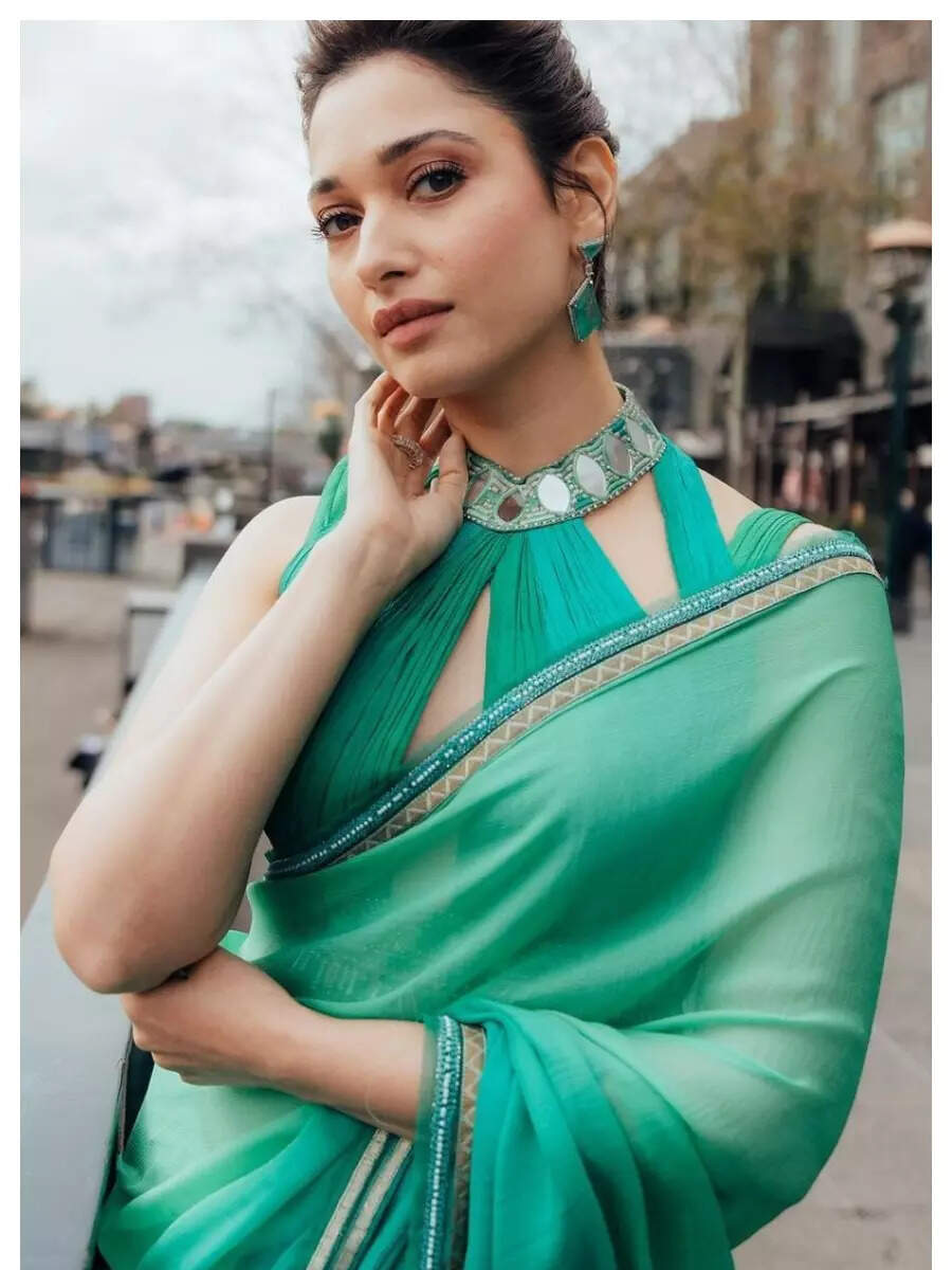 Tamannaah in shades of aqua | Times of India