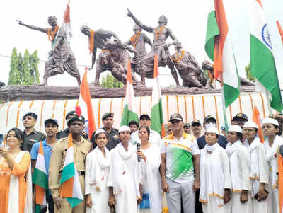 Har ghar tiranga March held in Patna | India News - Times of India