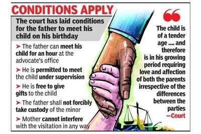 Court allows father to meet child on his b’day | Goa News - Times of India