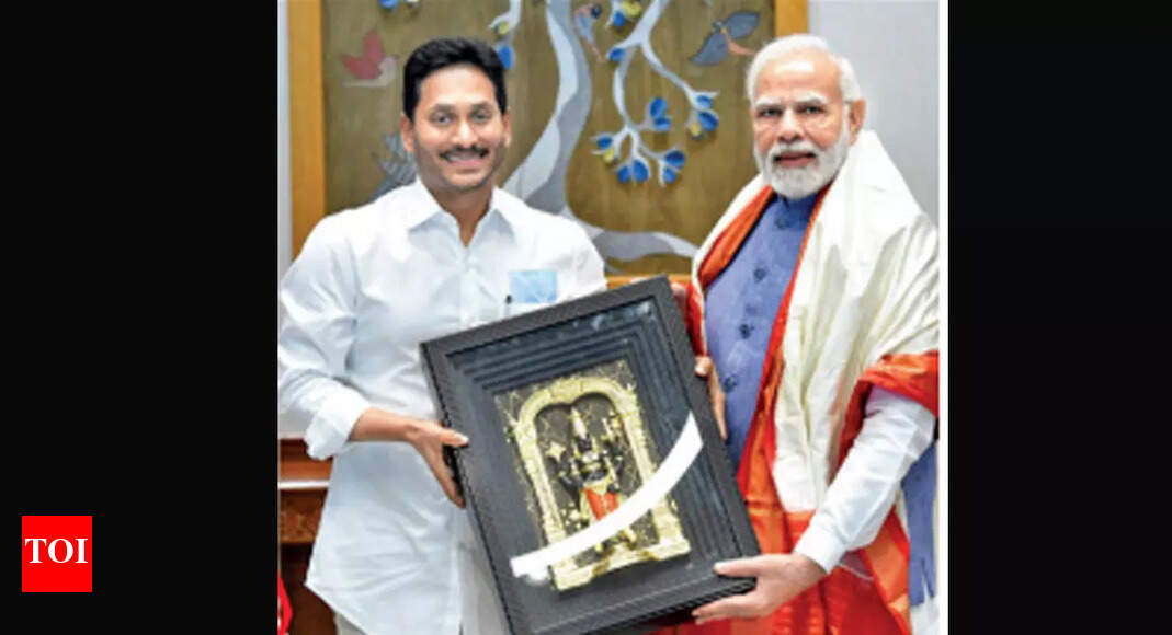 Jagan: Andhra Pradesh CM Y S Jagan Mohan Reddy meets PM Narendra Modi, wants funds for Polavaram ...