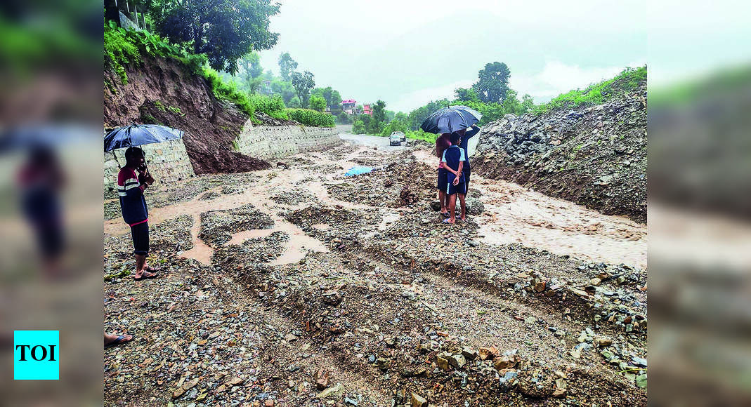 Manali: Swollen Nullah Washes Away Key Road In Manali | Shimla News ...