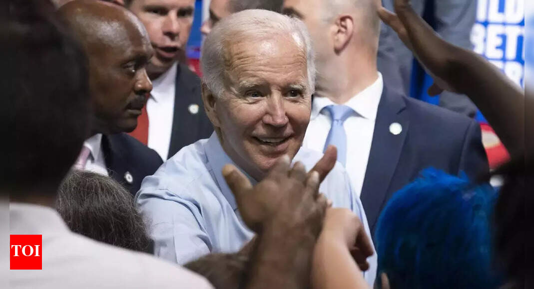 Biden: Biden rallies for Democrats, slams 'semi-fascism' in GOP - Times of India