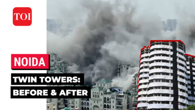 Noida Twin Tower: What 'ground zero' looks like after Noida twin tower ...