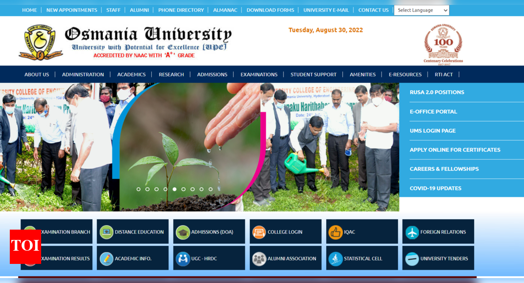Admit Card: Osmania University PG admit card 2022 released for semester ...