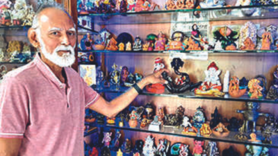 Ballari: Ballari: Over 1,000 Ganesha busts make his home a museum ...