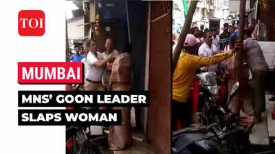 Mns: Banner row: MNS workers held for slapping woman in Mumbai | Mumbai News - The Times of India