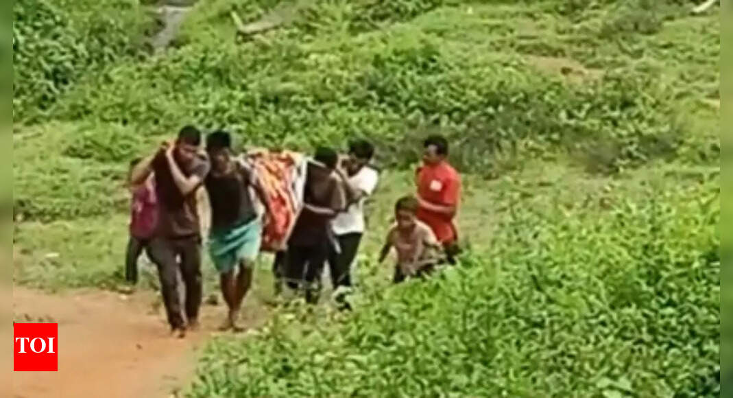 Pregnant Meghalaya woman taken to hospital on bamboo stretcher for 5km ...