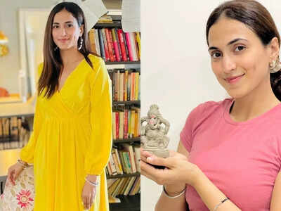 Actress Hashneen Chauhan finally celebrates Ganesh Utsav | Punjabi ...