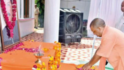 Uttar Pradesh CM Yogi Adityanath meets late BJP MLA Arvind Giri's ...