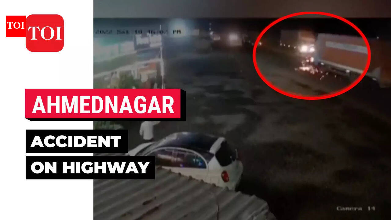 Pune: Container hits car on Ahmednagar highway