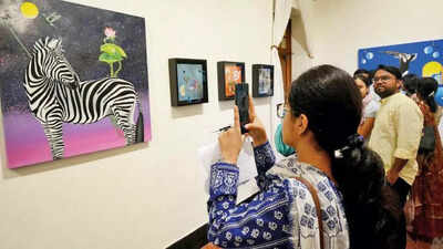 Lucknow: Paintings depict need for human-wildlife coexistence | Lucknow ...