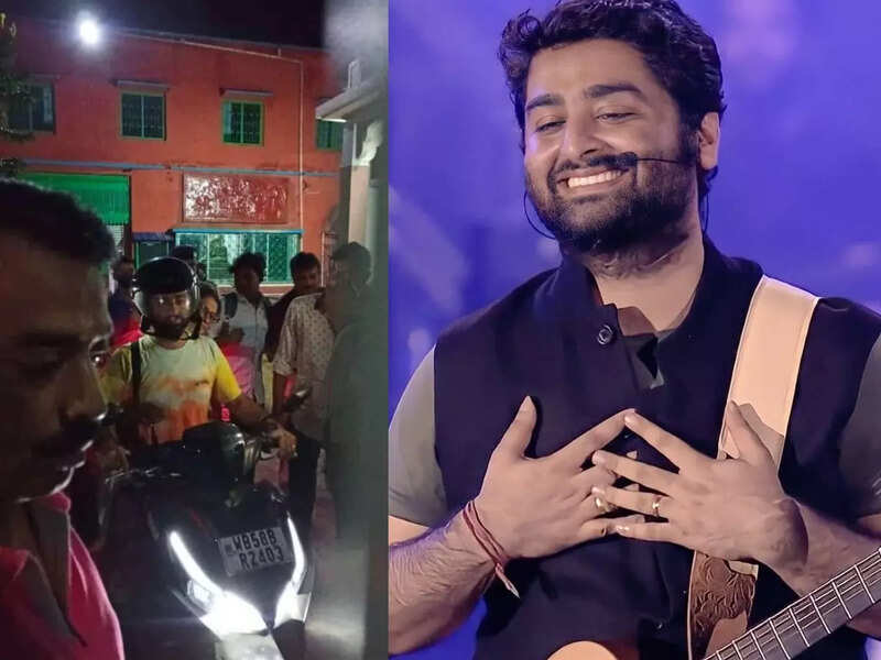 Watch: Crazy fans chase a bike-riding Arijit Singh on the highway ...
