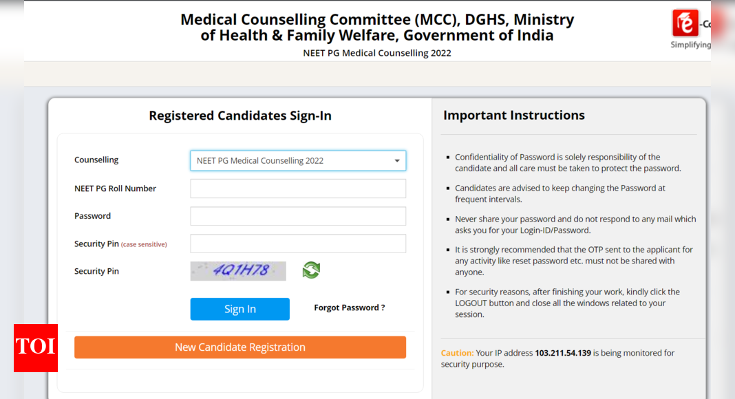 Neet: NEET PG 2022 Counseling: NEET PG Round 1 counseling registration ... Neet: NEET PG 2022 Counseling: NEET PG Round 1 counseling registration ...