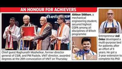 Elderly entrepreneur among 1.3k degree recipients at VNIT convocation ...