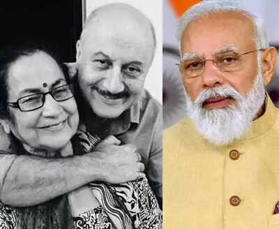 Anupam Kher says his mother Dulari likes PM Modi more than her sons | Hindi Movie News - Times ...