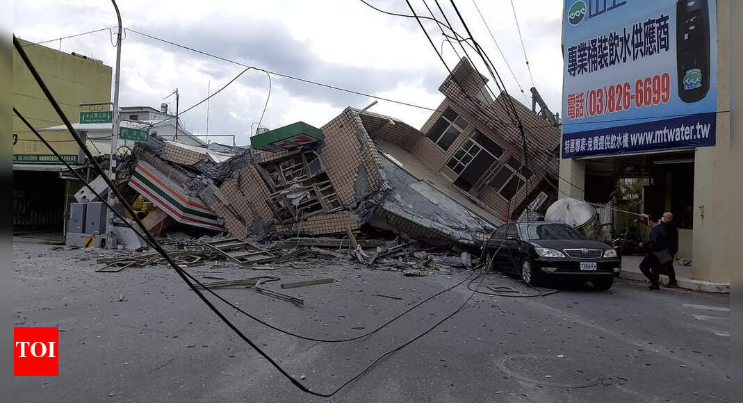Taiwan: Strong earthquake kills 1, knocks house, derails train in ... Taiwan: Strong earthquake kills 1, knocks house, derails train in ...