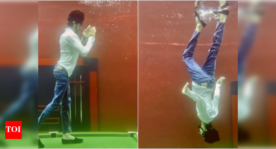 Man doing the moonwalk upside down under water, watch the viral video ...
