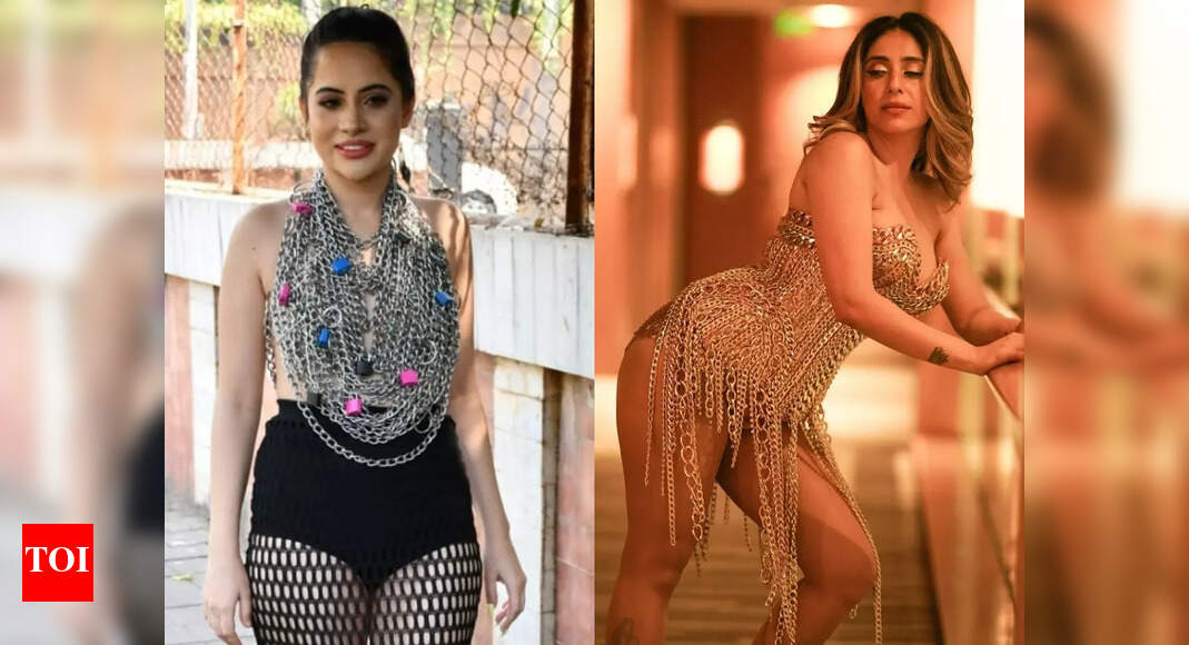 Bigg Boss fame Neha Bhasin glams up in a golden dress made of chains; netizens compare her to ...
