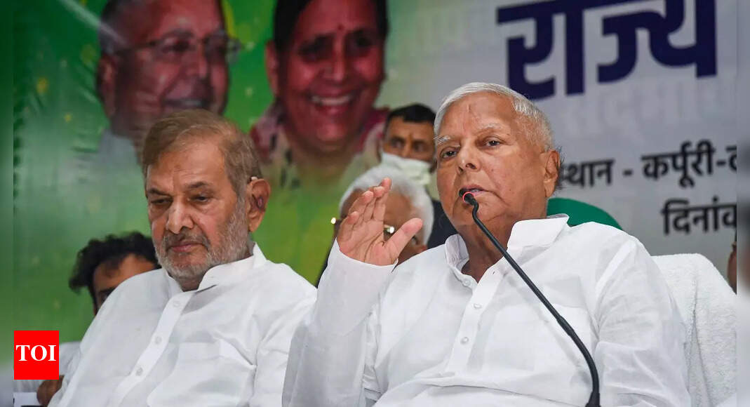 Bjp: 'BJP will be wiped out': Lalu before leaving for Delhi | India News - Times of India