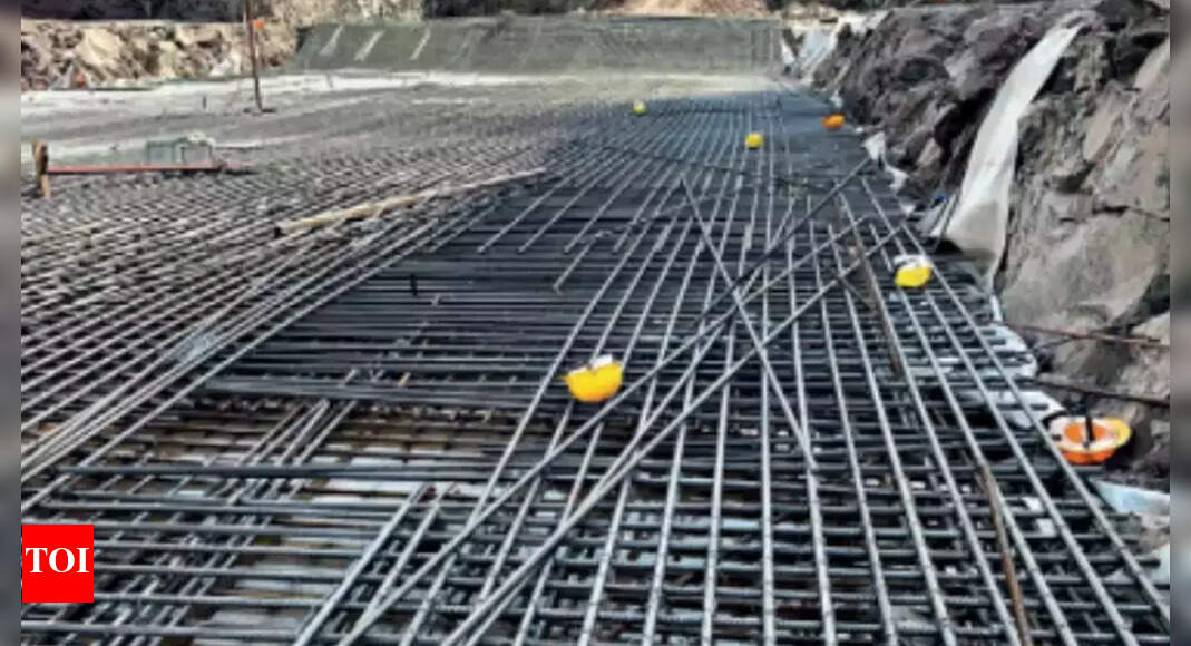 Iron Mesh Cover At Hilltop To Check Rockfall | Vijayawada News - Times ...