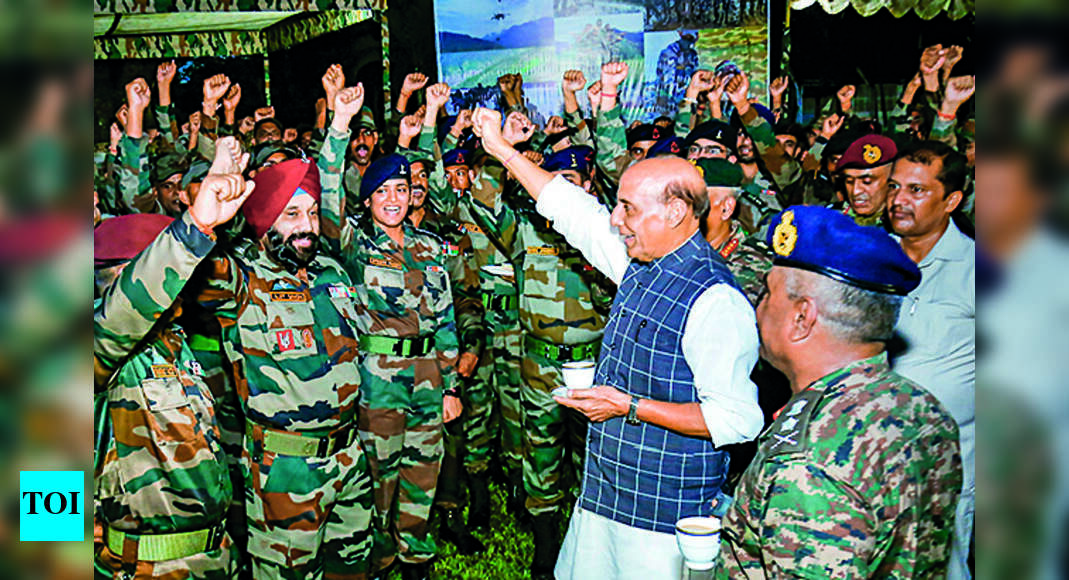Army: Rajnath Visits Dibrugarh Army Stn, Reviews Infra Development ...