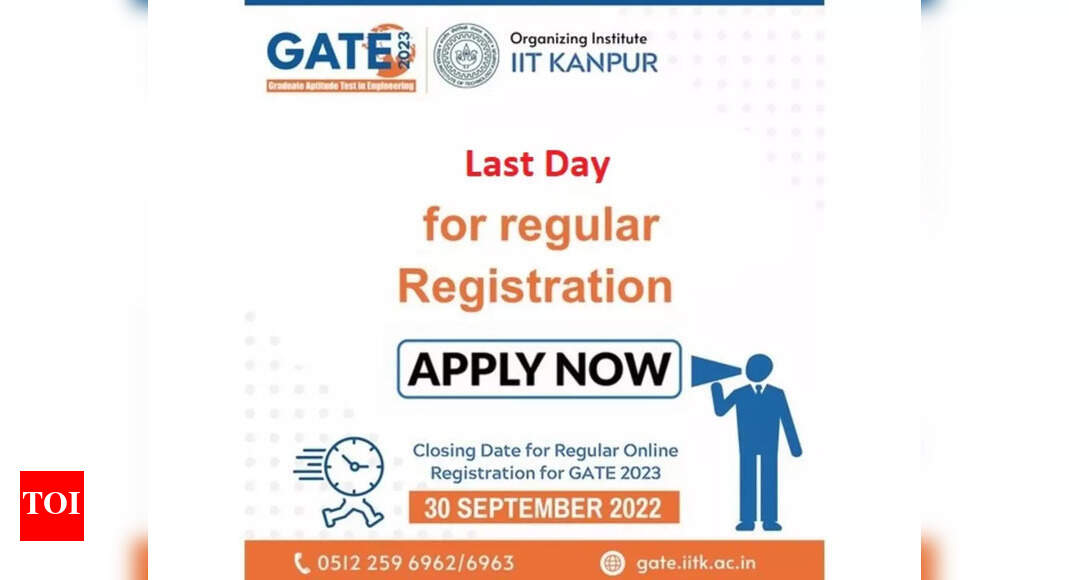 GATE 2023 Registration: GATE application window closes today, apply now ...