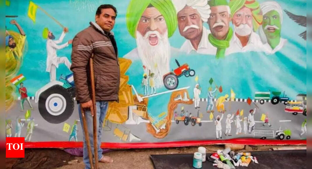 Punjab: Disabled professor who made 25-foot-long painting during ...