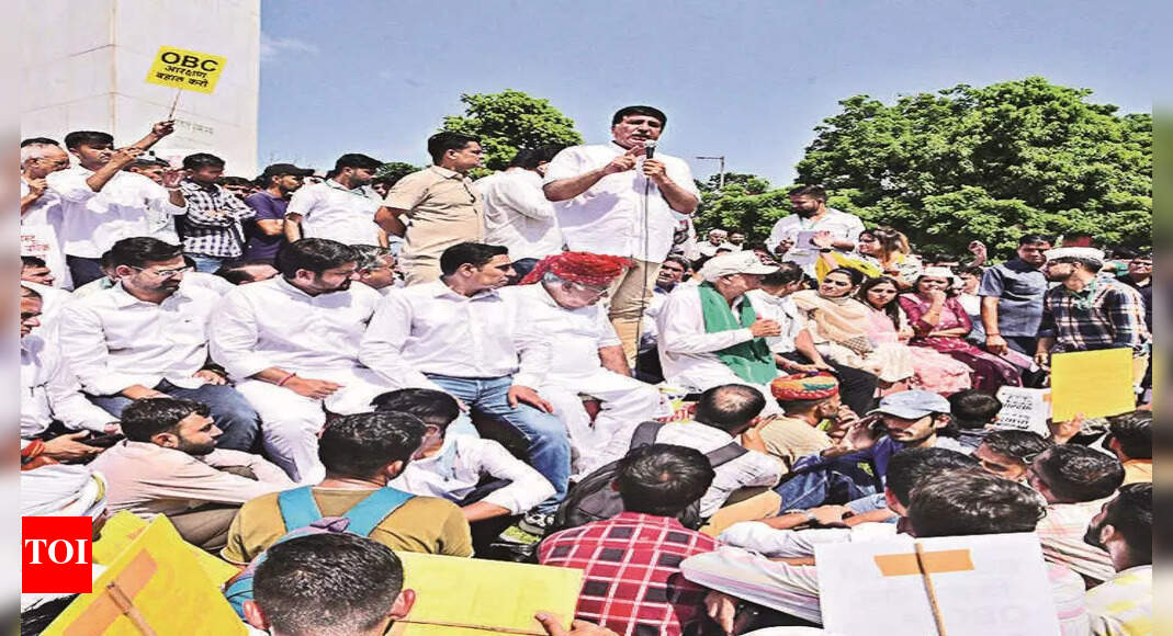 Cong Mla Protests Over Obc Reservation | Jaipur News - Times of India