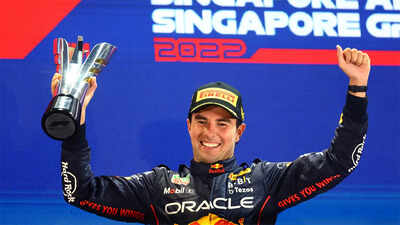 F1: Perez wins in Singapore as Verstappen title celebrations on ice | Racing News - Times of India