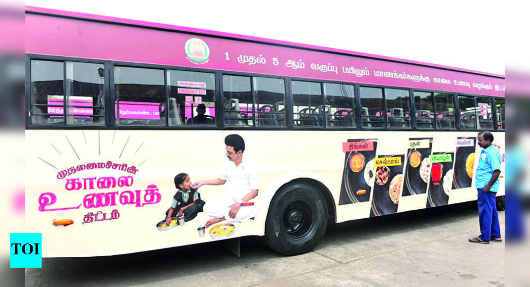 Mtc: Buses Carry Breakfast Scheme Stickers | Chennai News - Times of India