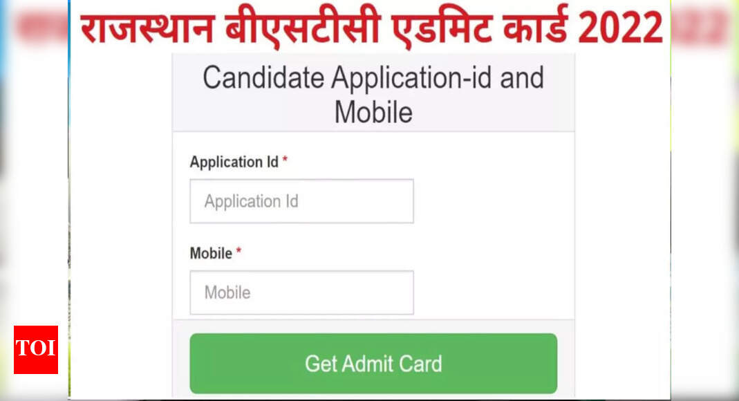 BSTC Admit Card:Rajasthan BSTC Pre D.El.Ed admit card 2022 released ...