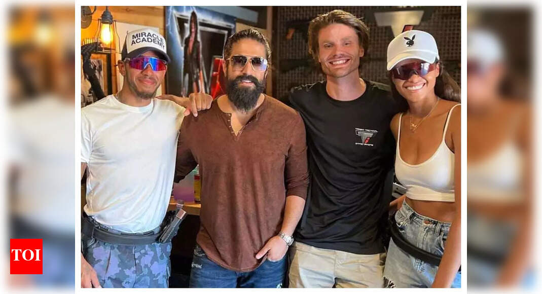 ‘KGF’ star Yash meets F1 champ Lewis Hamilton | Kannada Movie News ...