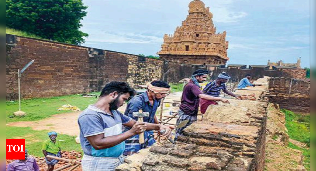 Thanjavur Big Temple: Thanjavur: Big Temple moat wall renovation begins ...