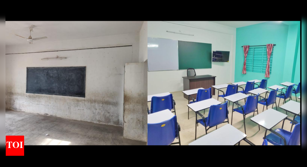 Coimbatore govt school classroom gets a facelift | Coimbatore News ...