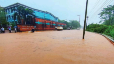 Heavy rain turns Sattari's roads to rivers; people, vehicles stranded ...