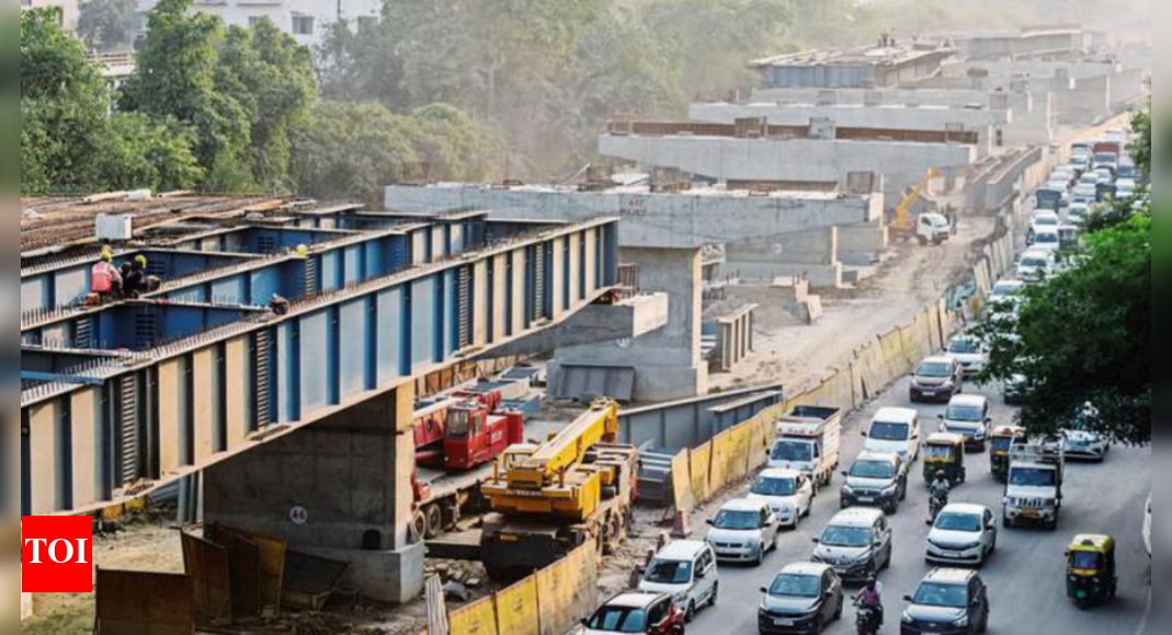 Delhi: Ashram flyover extension may miss November date | Delhi News ...