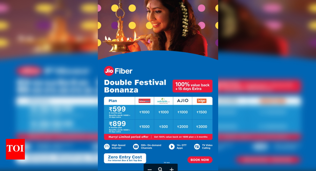 Jio Fiber: Reliance Jio Fiber double festival bonanza offer gives users ...