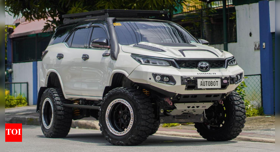 Wildly modified Toyota Fortuner with 35-inch off-road tyres and a ...
