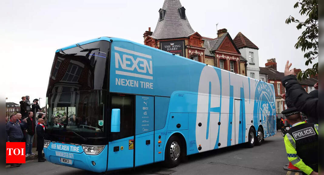 Police investigate alleged criminal damage to Man City bus | Football ...