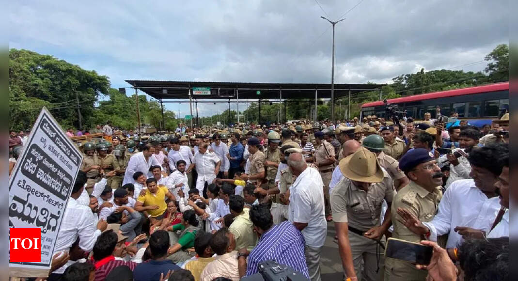 Toll gate protest: Mangaluru's Surathkal police register two cases ...