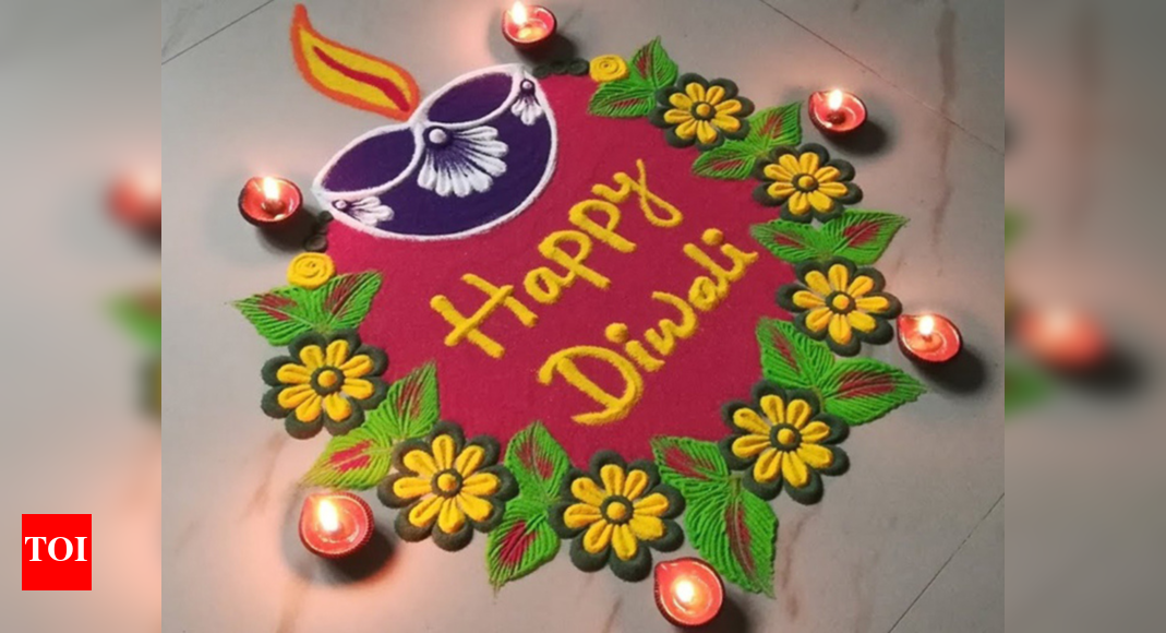 Diwali Rangoli Design: Happy Diwali 2022: Colourful rangoli designs for ...