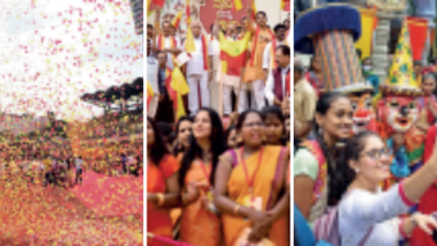 Kannada: Rajyotsava thrill: 1 crore sing 6 Kannada classics | Bengaluru ...