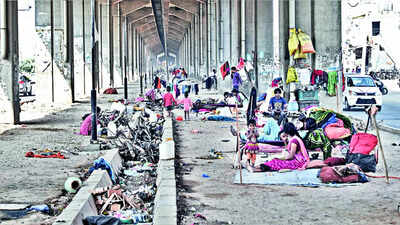Displaced From Chd, Squatters Move Under Zirakpur Flyover | Chandigarh ...